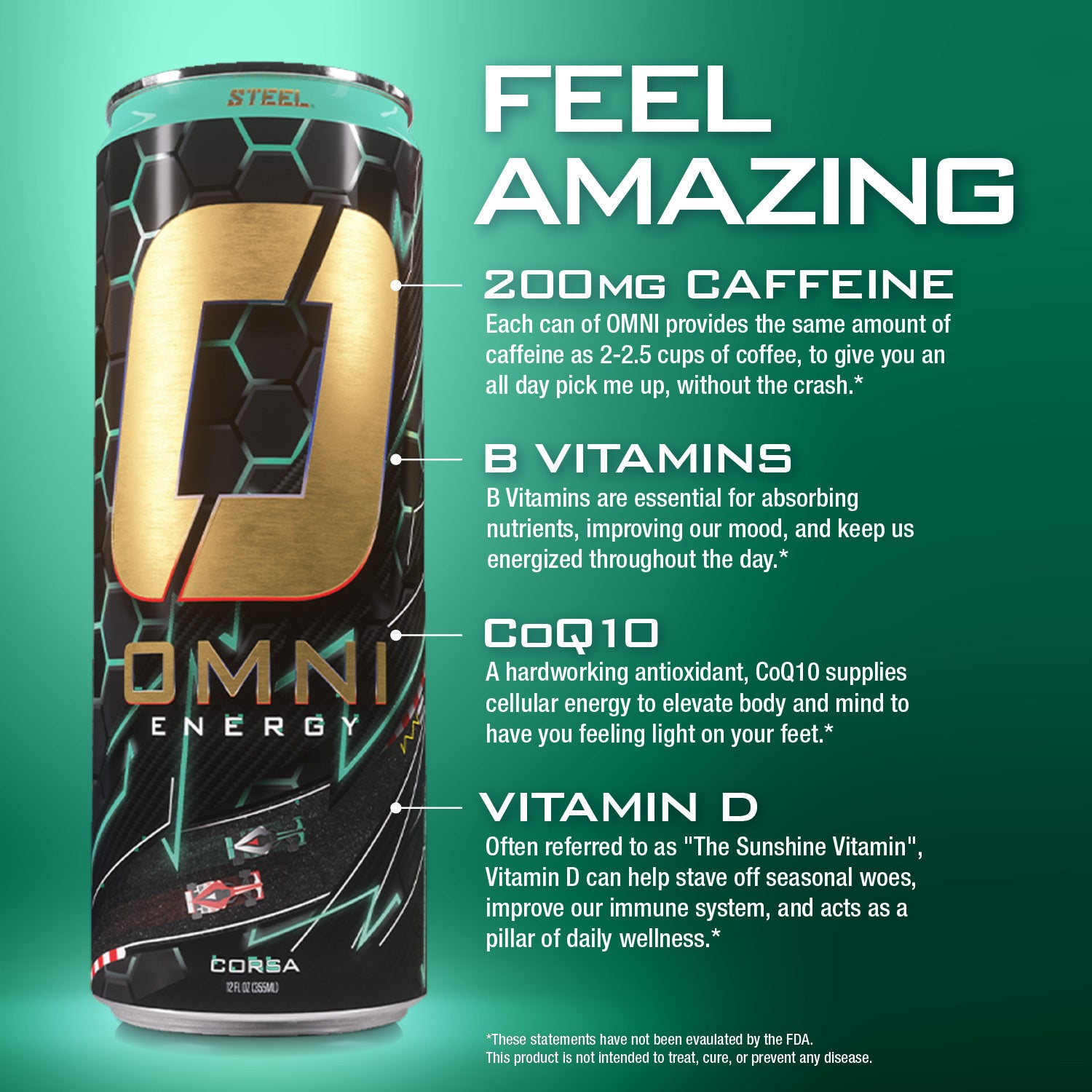 Corsa - Case of 12 Cans – Omni Energy Drink